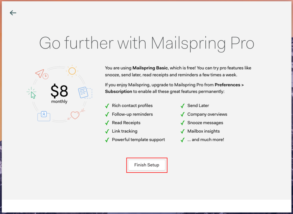 ການຕັ້ງຄ່າໂປຣແກຣມ Mail Spring – ລະບົບຈົດໝາຍເອເລັກໂຕນິກ